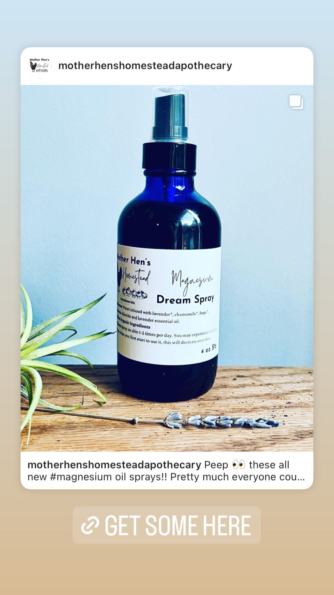 Magnesium Dream Spray | Mother Hen's Homestead